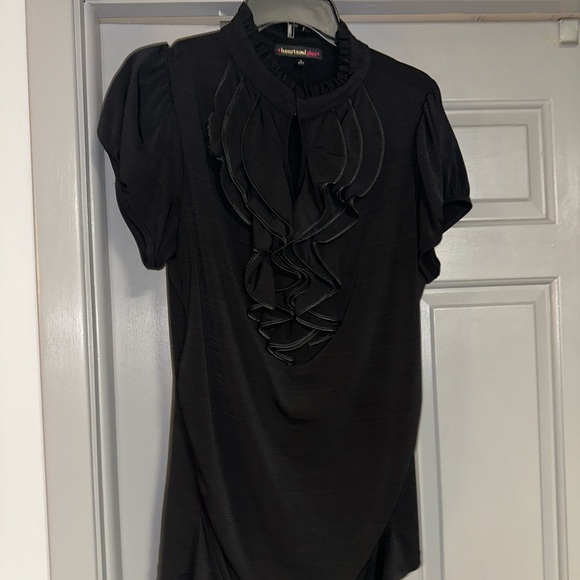 Heart Soul | Tops | Jrs X Plus Fits Like Womens Large Black Top ...